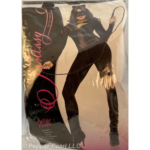 Fun World Other Feline Fever Sexy Cat Costume Adult Large Jumpsuit